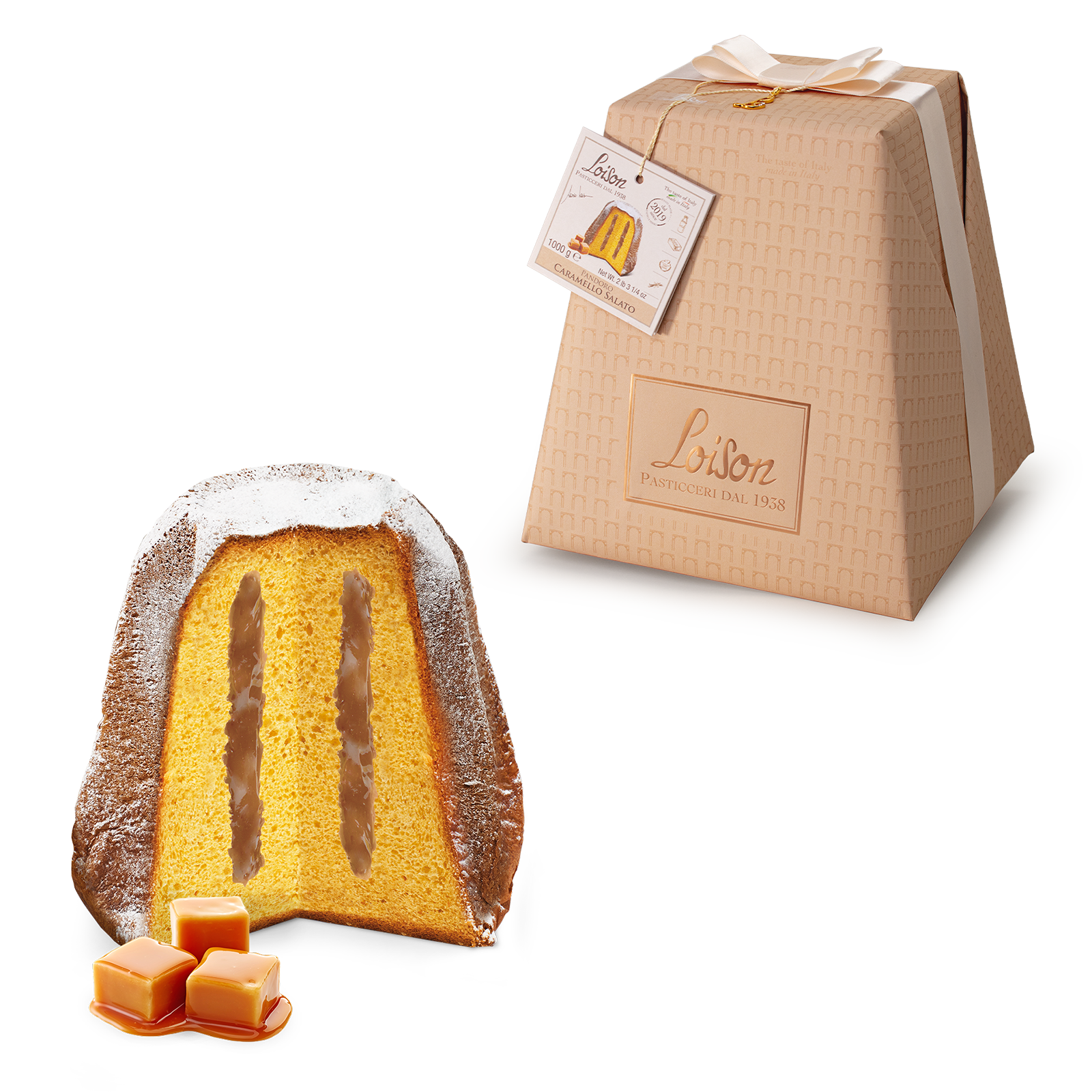 Pandoro au Caramel Salé 1kg: Vente en ligne - Loison Shop