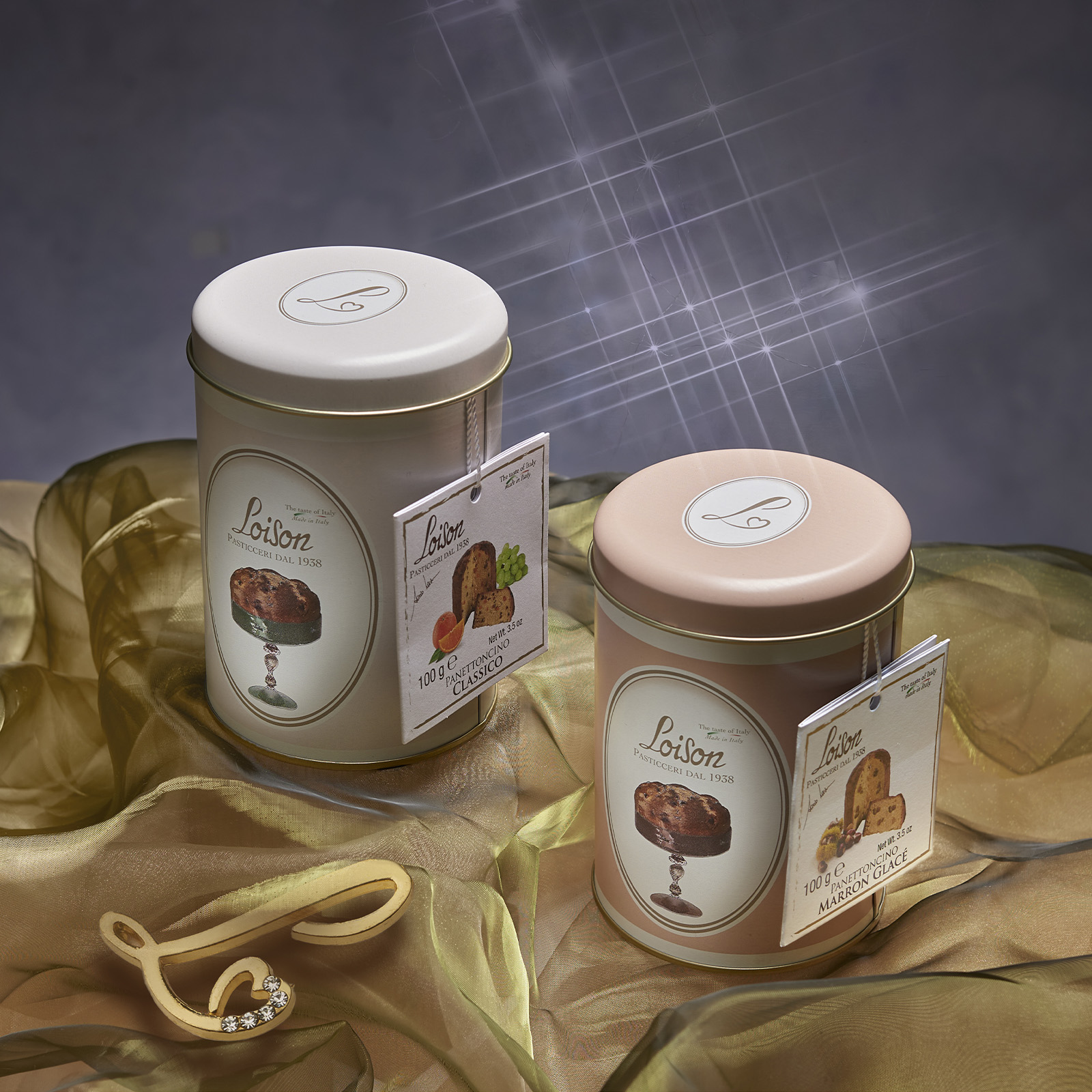 Mini Panettone Marron Glacé in Tin Box 100g - Loison Shop